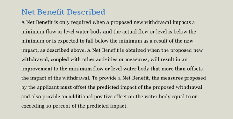 Net Benefit | WaterMatters.org