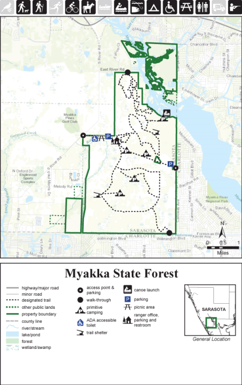Myakka State Forest map | WaterMatters.org