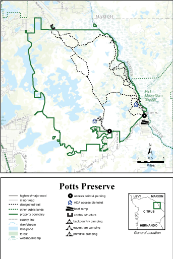 Potts Preserve map | WaterMatters.org