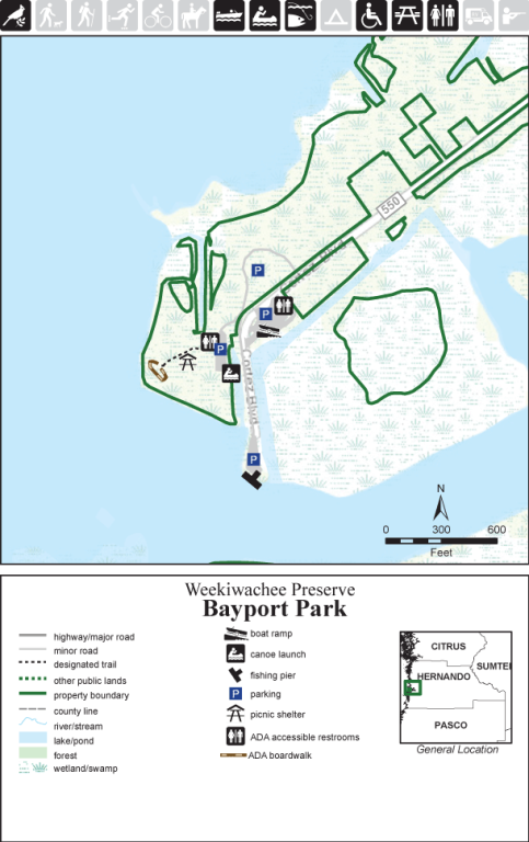 Weekiwachee Preserve Bayport Park map | WaterMatters.org